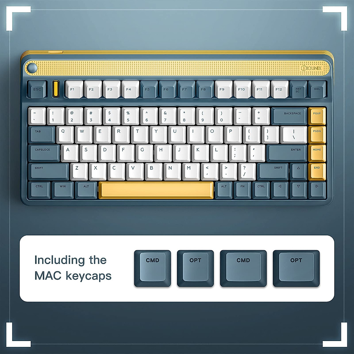 iQunix A80 Gaming Keyboard, 2.4G Wireless Mechanical Keyboard with Cherry MX Red Switch, Compact 83 Keys RGB LED Backlit Hot Swappable Keyboard for Windows/Mac/Android/iOS