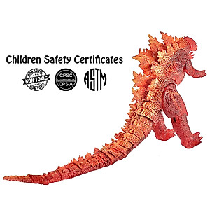 TwCare Exclusive Burning Godzilla Action Figure, Not Toys, Very Breakable, for Display & Decoration, GENTLE USE ONLY, 2021 Movie Series King of The Monsters Movable Joints Birthday Party Gift