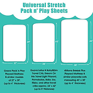 Stretchy Fitted Pack n Play Playard Sheet Set BROLEX 2 Pack Portable Mini Crib Sheets,Convertible Playard Mattress Cover,Ultra Soft Material,Pink White Arrow