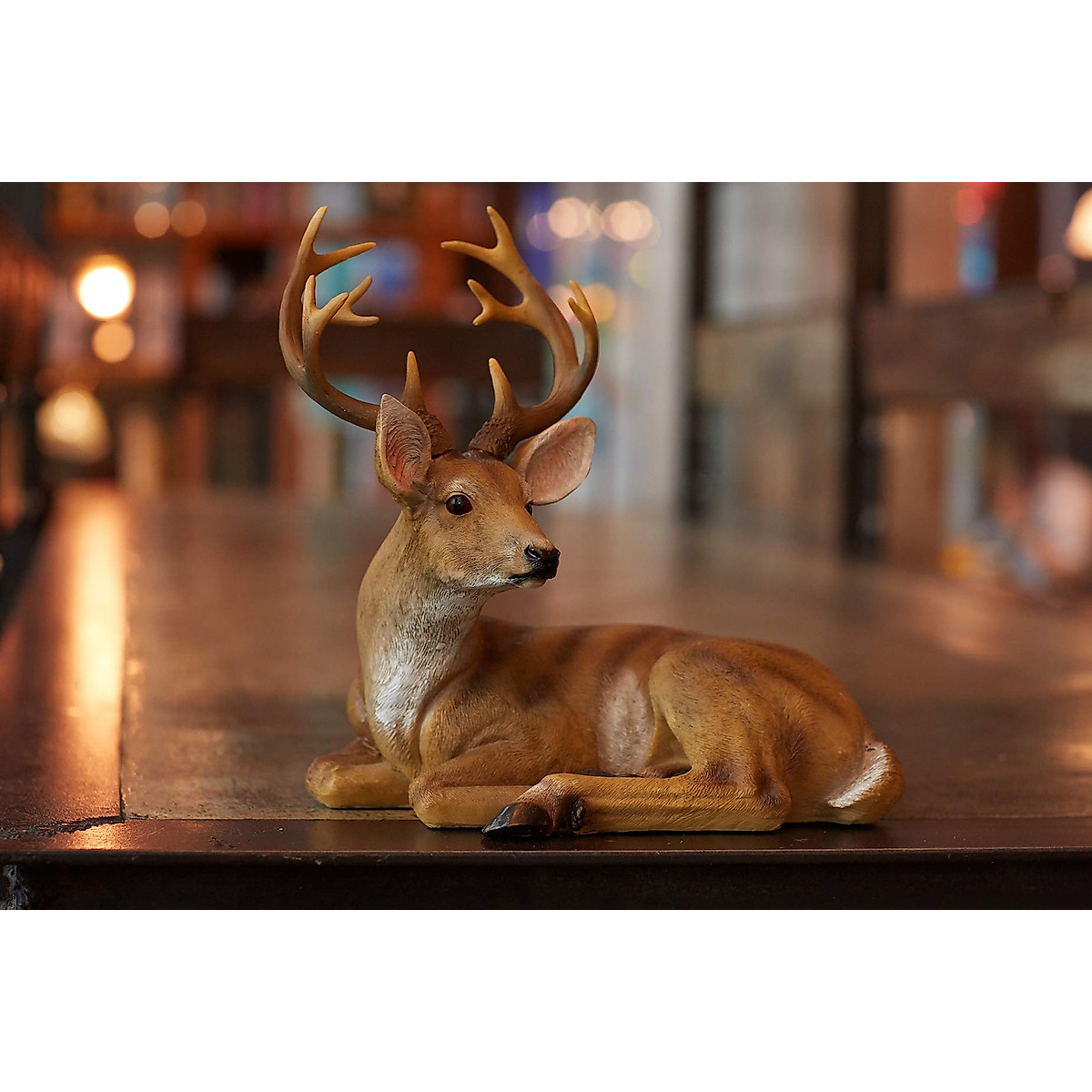 JHVYF Resin Deer Statue Home Office Decor Animal Figurine Decorations Lawn Decor Garden Sculpture -20" H Standing Deer + 14" Standing Doe