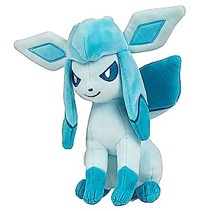 Pokémon 8" Glaceon Plush - Officially Licensed - Quality & Soft Stuffed Animal Toy - Eevee Evolution - Add Glaceon to Your Collection! - Great Gift for Kids & Fans of Pokemon