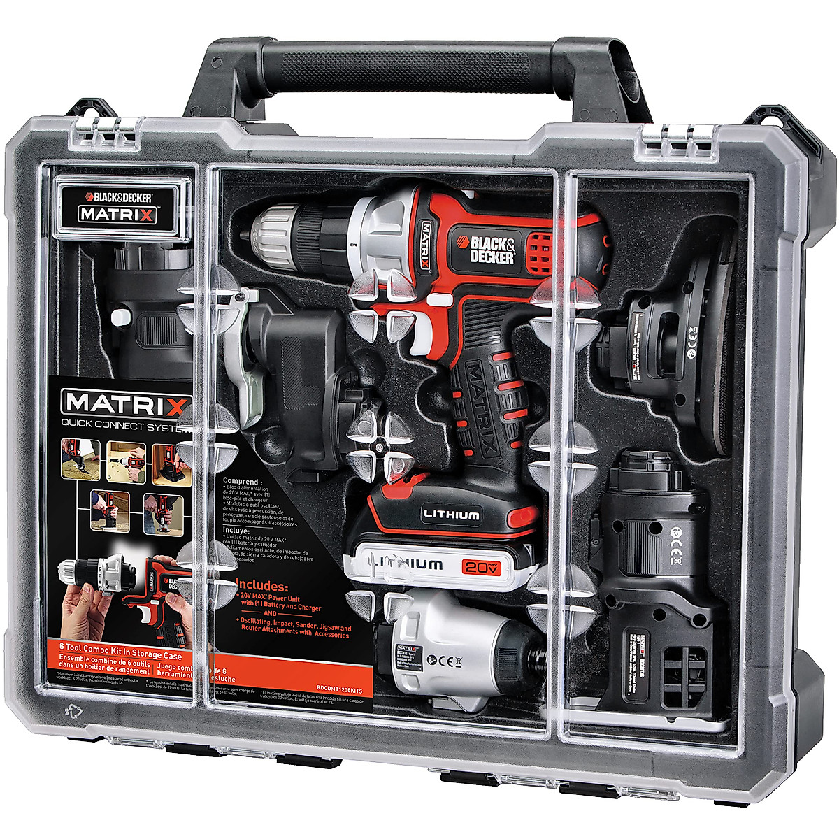 Black & Decker BDCDMT1206KITC Matrix 6 Tool Combo Kit with BDCMTTS Matrix Trim Saw Attachment
