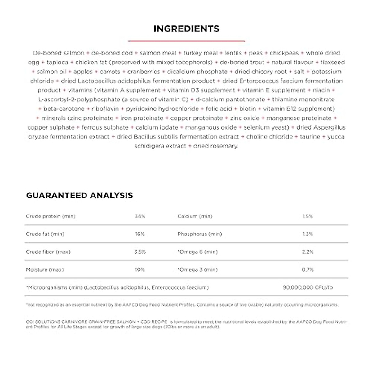 Go! Solutions Carnivore Grain Free Dog Food, 3.5 lb – Salmon + Cod Recipe – Protein Rich Dry Dog Food – Complete + Balanced Nutrition for All Life Stages