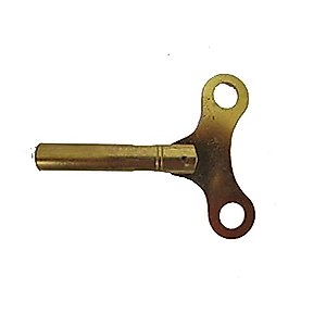 Brass Blessing : Extra Long Clock Winding Key - - Key for Mechanical Clock - Brass Antique and Grandfather Key : (No. 9 - 3.25 X 2.25 Inches)