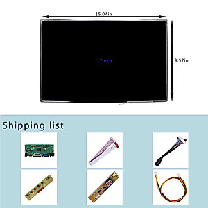 VSDISPLAY 17" 17.1" 17 17.1 inch 1920X1200 LCD Screen (One of LP171WU1 LP171WU2 LP171WU3 LTN170WU LTN170U1 LTN170U2 LTN170CT01 B170UW01 LTN170CT07) with HD-MI VGA DVI LCD Controller Board M.NT68676