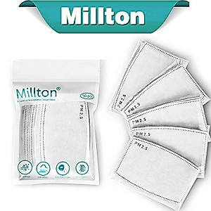 50 PCS PM 2.5 Filters Activated Carbon Filter Replaceable (50 pcs)
