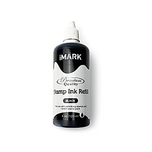 iMARK Premium Refill Ink for Self-Inking Stamps, Daters and Stamp Pads (4 oz, Black)