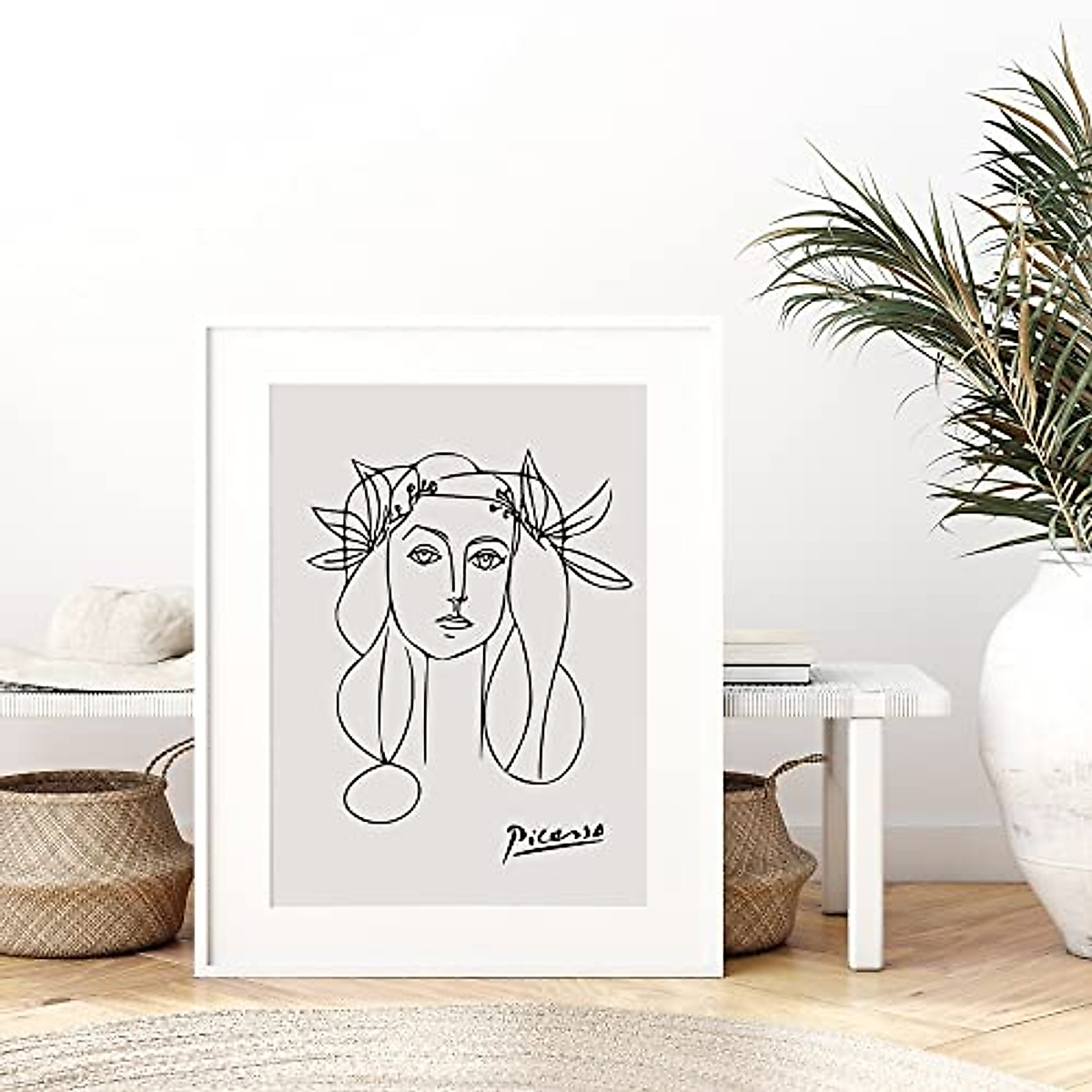 Wall Art Print Picasso Portrait of Francoise Gilot Art Print | Pablo Picasso Woman Sketch, Picasso Lithograph Line Drawing, Vintage Exhibition Poster #PP23 11x17 Inches
