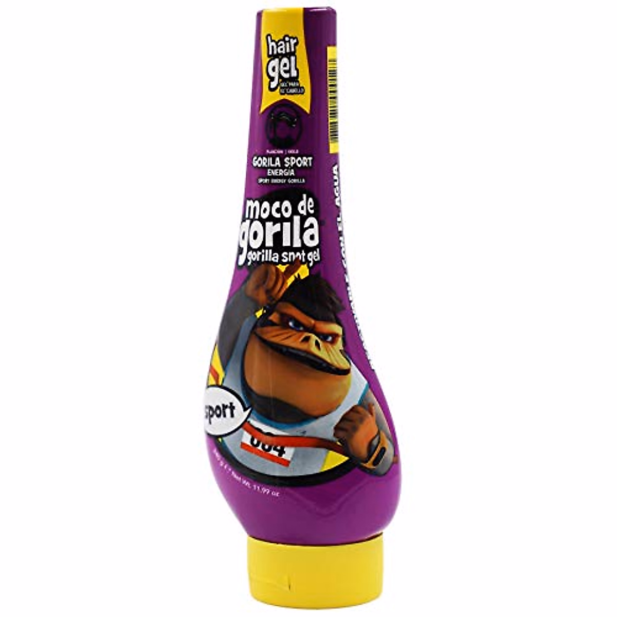 Moco de Gorila Sport Squizz, Hair Styling Gel, Long-Lasting Hold, Reactivatable with water, 3-Pack of 11.92 Oz Each, 3 Squeezable Bottles.