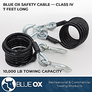 Blue Ox BX88197 Safety Cable Kit , Black