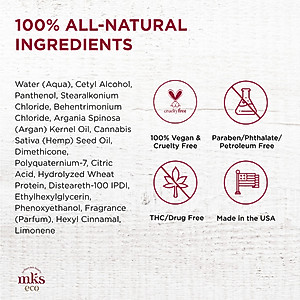 Earthly Body MKS eco Hydrate Conditioner, High Tide - 25 fl oz - Nourish & Moisturize Hair, Protect Against Breakage - Moroccan Argan Oil, Hemp Seed Oil - Vegan, Cruelty Free