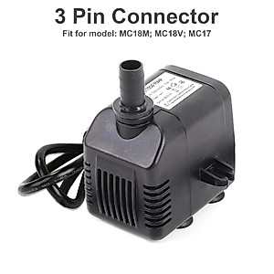 6017050 Evaporative Cooler Pump, Pump with 3 Pin Connector, Replacement Pump For Use with Models: MC18M, MC18V, MC17