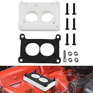 NICECNC TBI Intake Manifold Adapter for 1.75 TBI Throttle Body to Holley 4412 2300 Compatible with Chevrolet Fits 2 Barrel Manifold 500 350 CFM For Holleys and Early Autolite Carbs