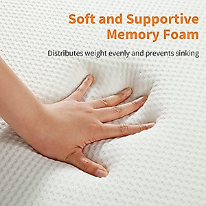 HOMBYS Memory Foam Massage Bed Mattress Topper with Removable Cover, Massage Table Mattress Topper with Elastic Bands, Non-Slip Lash Bed Cushion Only (Bed Not Included)