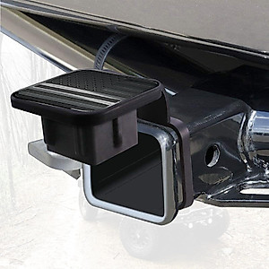 NGHEY Pack-1 Square Mouth Protection Cover Traction Cover, Trailer Hook Dust Plug, Rubber Trailer Hitch Dust Plug, Fit for RV SUV and Cars (American Flag Red)