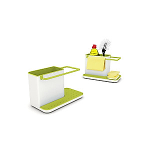 Joseph Joseph 85021 Sink Caddy Kitchen Sink Organizer Sponge Holder Dishwasher-Safe, Regular, Green