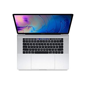 Apple MacBook Pro 15-inch w/ Touch Bar (Mid 2018), 220ppi Retina Display, 6-Core Intel Core i7, 512GB PCIe SSD, 16GB RAM, macOS 10.13, Silver (Renewed)