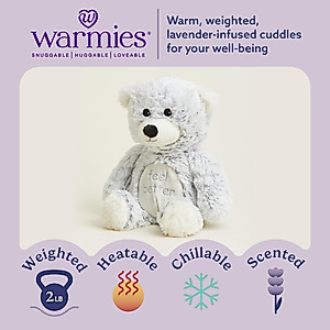 warmies Microwavable & Weighted Stuffed Animals, Feel Better Bear - Heated Stuffed Animal Plushie for Warmth & Comfort - Cute Soft Plush Toys for Adults & Children (Boys, Girls, Babies & Toddlers)