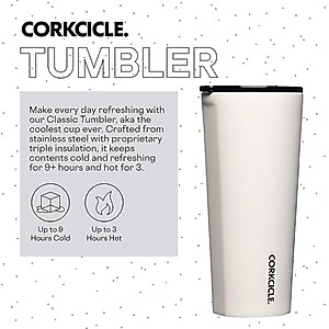 Corkcicle Classic Triple Insulated Coffee Mug with Lid, Dune, 24 oz – Stainless Steel Travel Tumbler Keeps Beverages Cold 9+hrs, Hot 3hrs – Cupholder Friendly Travel Coffee Tumbler