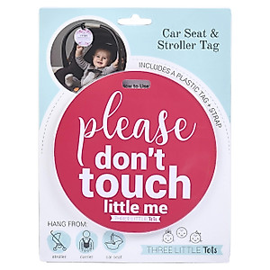 No Touching Car Seat Sign Please Don't Touch Little Me (Baby Safety No Touching Newborn, Baby Car Seat Tag, Baby Preemie No Touching Car Seat Sign) (Green)
