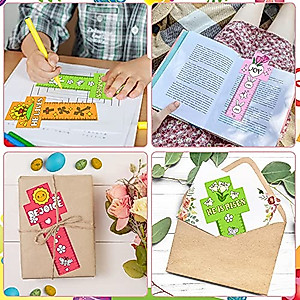 X1zuue 70Pcs Christian Religious Color Your Own Bookmarks DIY Coloring Blank Bookmark Ruler Jesus Cross Measuring Ruler for Party Sunday School Favors Classroom Student Rewards Goodie Basket Fillers