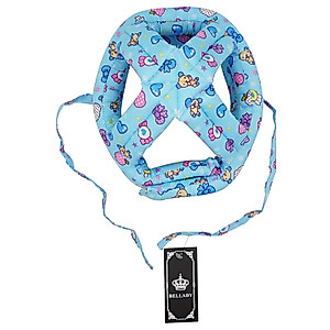 Baby Safety Helmet+2 Pairs Baby Crawling Knee Pads, Soft Comfortable Adjustable Baby Head Protective Cap Hat, Toddler Anti-Slip Knee Pads, for Baby Toddler Sitting Walking Climbing Running (Blue)