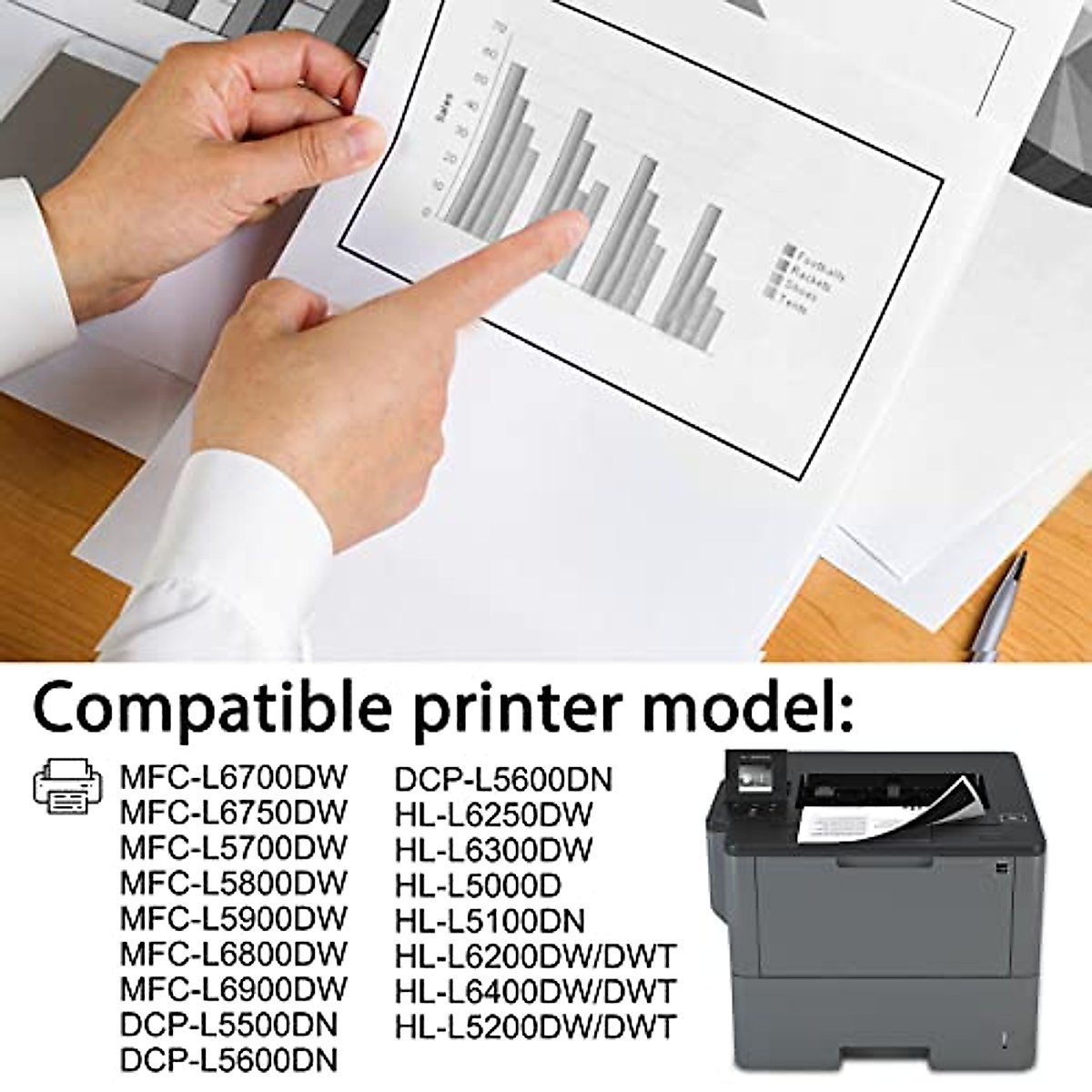 HIYOTA TN 880 TN880 Black Toner Cartridge 8-Pack Compatible Replacement for Brother TN-880 DCP-L5500DN MFC-L6900DW HL-L6300DW L6200DW/DWT L6400DW/DWT L5200DW/DWT Series Printer - Extra High Yield