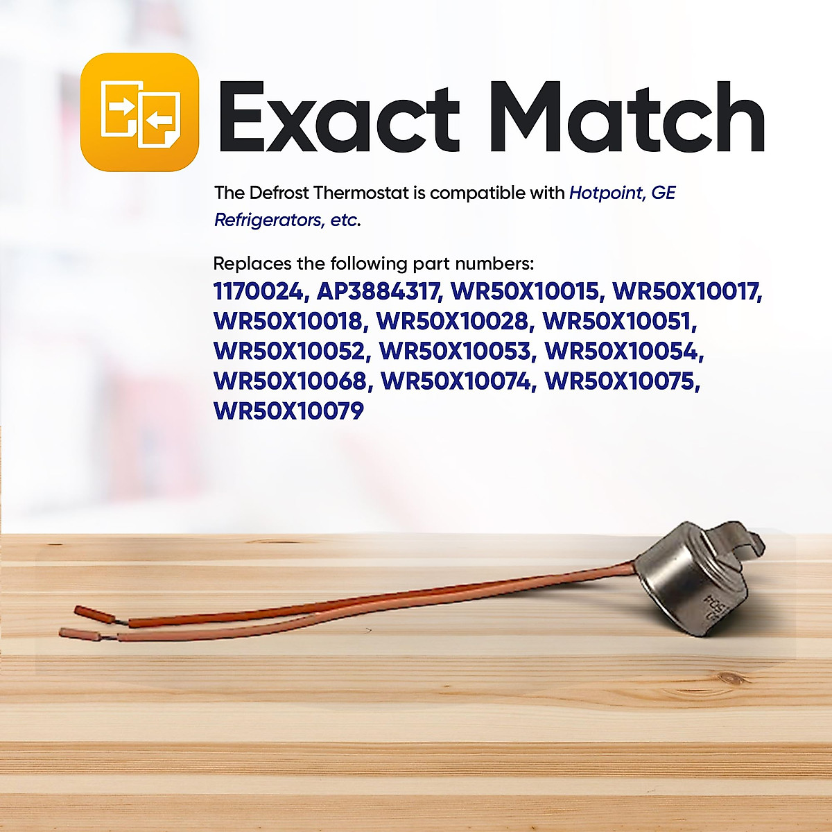 DR Quality Parts Replacement Part for WR50X10068 Defrost Thermostat -For GE Refrigerators (AP3884317, PS1011716)