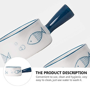 Cabilock Mini Creamer Jugs Ceramic Milk Pan Kitchen Cooking Pan Pot Stewpan Baby Food Saucepan Open Saucepan Enamel Spouted Milk Pot Milk Pan Saucepan Warmer Dipping Dishes Bowl