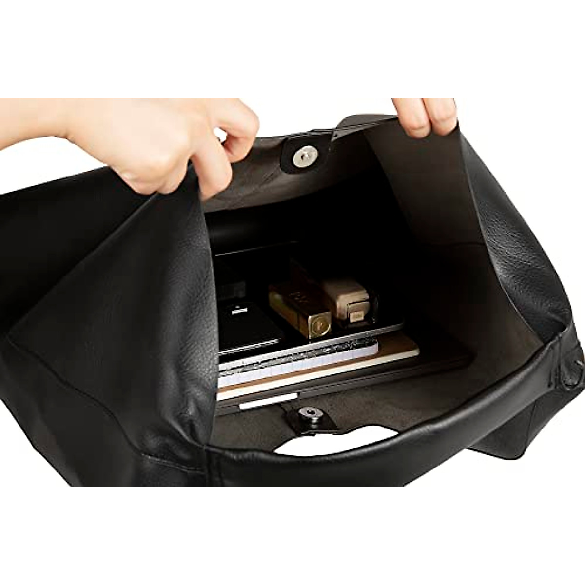 Leather Tote Bag, Oversized Hobo Bags, Large Tote Bag for Women Work, Vegan Leather Handbags Travel, Tote Bags for School, Black