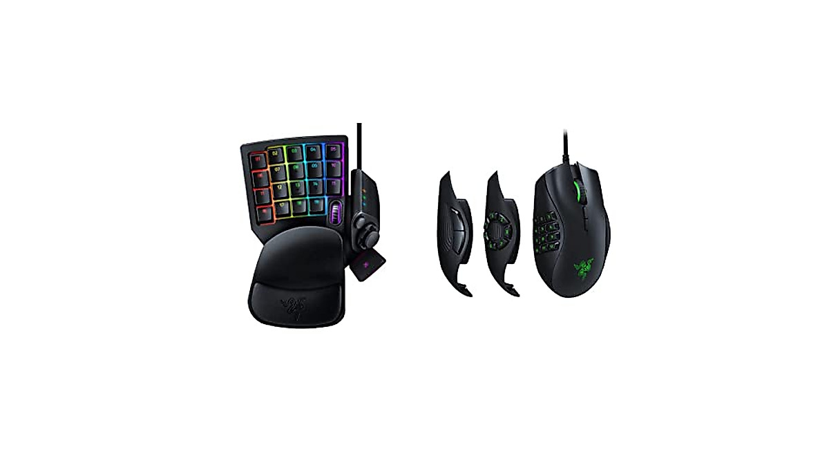 Razer Naga Trinity & Tartarus v2 Gaming Combo | Customizable RGB