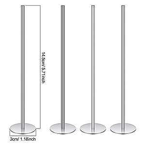 Cake Heating Rod 5.71 Inch Sliver Baking Nails for Baking Stainless Steel Heating Core for Cakes Baking Stick Supplies (4 Pcs)