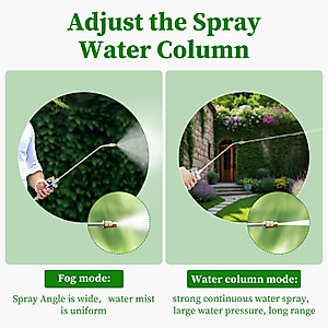 Kweetle 1.5Gal Stainless Steel Pump Up Sprayer Reinforced Hose, Hand Pump Sprayer with Pressure Gauge&Safety Valve, Adjustable Nozzle Suitable for Gardening (1.5 Gallon)