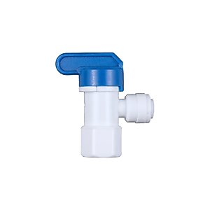 PureSec Water Storage Tank Ball Valve 1/4 inch O.D.RO Tubing x 1/4 inch female pipe thread Push-Fit Elbow Shut-Off Valve