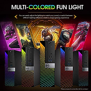 Dell Gaming PC Desktop Computers with 24 Inch Koorui Monitor Bundle, GT 1030 2GB GDDR5, Intel Core i7-6700,16GB Ram 512GB SSD, Built-in WiFi Ready, Windows 10 Pro, Altec RGB Keyboard Mouse (Renewed)