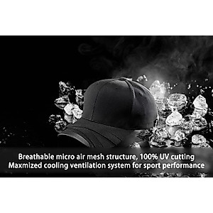 POPKORS Teamlife Max Cool Air Ventilation Mesh Back Performance Sport Outdoor Baseball Cap Hat (Black)