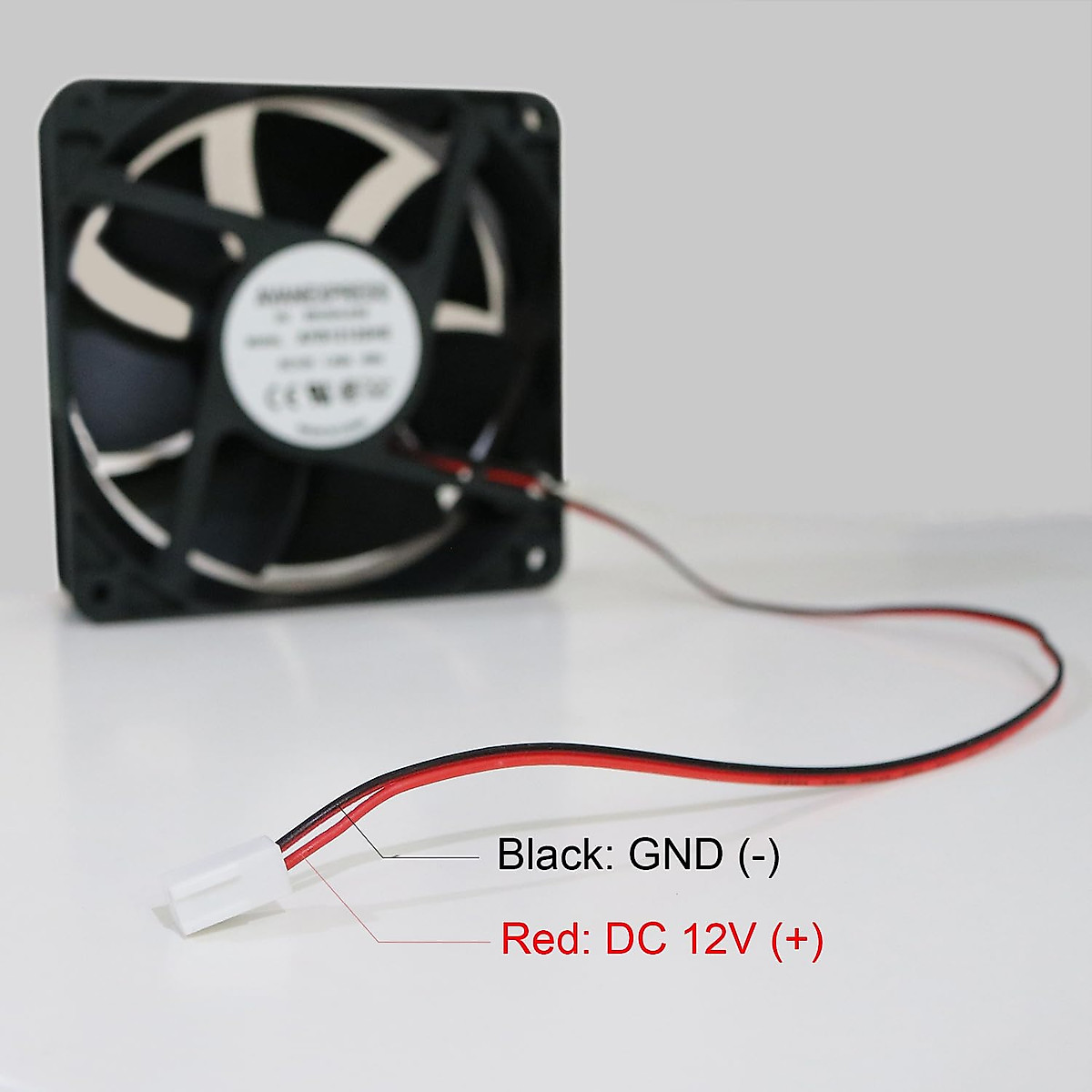 Twinklebay 120 x 38mm Cooling Fan, Replacement for AFB1212SHE High CFM 12038 Cooling Fan, 120 x 120 x 38mm with 2 Pins 2 Wires Connector (12V DC)