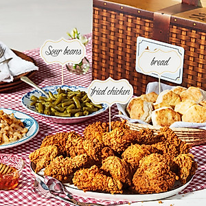 Cheese Markers, Charcuterie Boards Accessories, 24 Pieces Food Labels for Party Buffet, Blank Toothpick Flags, Cake Toppers, Chalkboard Cupcake Toppers Picks for Wedding Birthday Party Decor, White