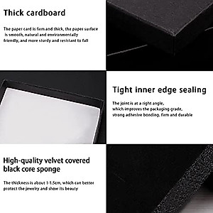 Sdootjewelry Black Jewelry Boxes Bulk 24 Packs, Gift Box for Jewelry with Foam, Small Jewelry Boxes for Gifts, 3.5’’ × 3.5’’ × 1.2”
