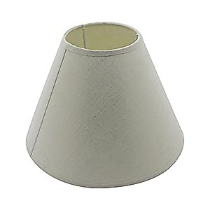 Heyiarbeit 1pcs Medium Lamp Shade Barrel Fabric Lampshade for Table Lamp and Floor Light Natural Linen Hand Crafted Off-White