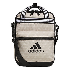 adidas Squad Insulated Lunch Bag, BOS Mini Monogram Wonder Beige/Black, One Size