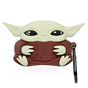 Oqplog for Airpod Pro 2019/Pro 2 Gen 2022 Case - Brown Yodaa, Cartoon Cute 3D Unique Funny Kawaii for Airpods Pro Soft Silicone Cover Cool Character Air Pods Pro Cases for Girls Women Boys Teen Men