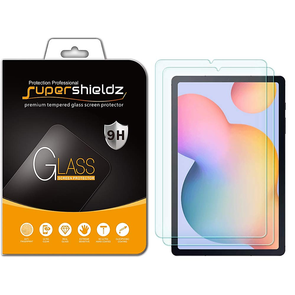 Supershieldz (2 Pack) Designed for Samsung Galaxy Tab S6 Lite 10.4 inch (2024/2022/ 2020) Screen Protector, (Tempered Glass) Anti Scratch, Bubble Free
