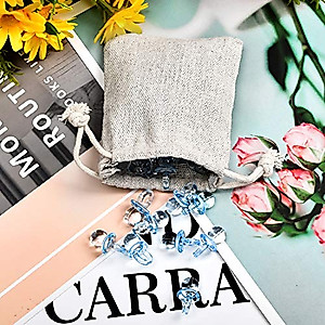 calary 100pcs Double Canvas Drawstring Bag Cotton Pouch Gift Sachet Bags Muslin Bag Reusable Tea Bag 2.75x4 Inch