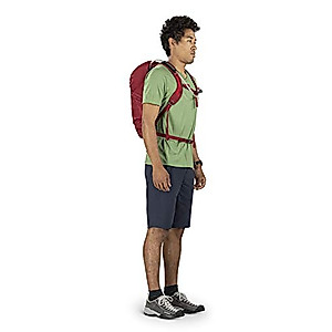 Osprey Skarab 18L Men's Hiking Backpack with Hydraulics Reservoir, Mystic Red