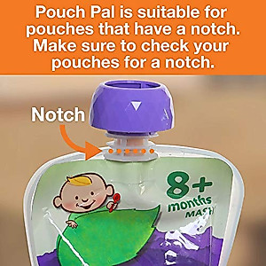 Dreambaby Pouch Pal Self Feeding Baby Food Pouch Holder - No Squeeze, No Spill, No Mess Reusable Container for Toddlers 1 Count (Pack of 1)