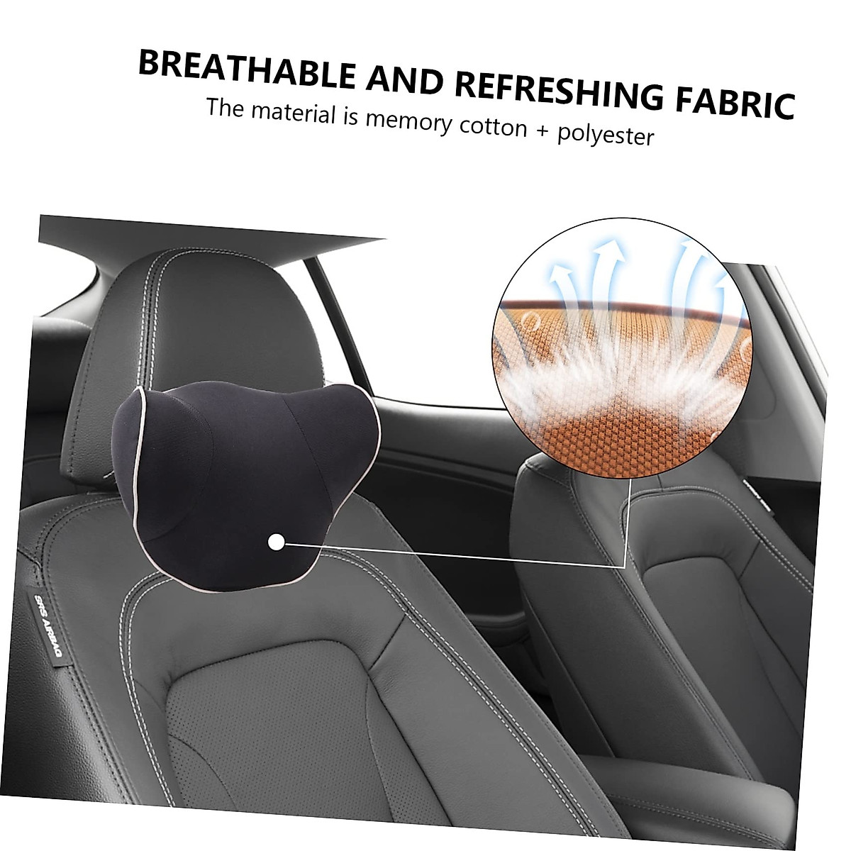 JEWEDECO Car Headrest Car Neck Cushion Headrest Cushion for Car Neck Support for Car Auto Car Cushion Seat Car Seat Carseat Head Rest Cushion Neck Guard Polyester Pillow Travel