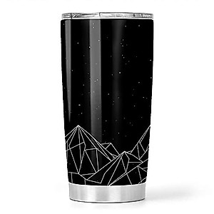 Night Court Mountains Black Old Version Stainless Steel Tumbler 20oz Travel Mug