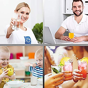 REALWAY 17-Ounce Shatterproof Plastic Water Tumbler, Clear Unbreakable Drinking Glasses, Dishwasher-Safe and BPA Free Set of 6