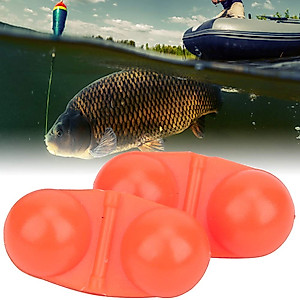 Health Gear Catfish Rattles, 40Pcs ABS Sea Fishing Double Rattles Catfishing Tackle, Peg Floats Catfishing Accessories for Luring Fish(red)